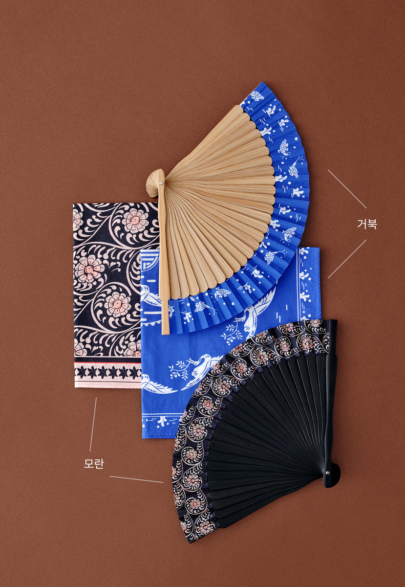 [KOREAN MUSEUM LIFE] najeon fan and handkerchief set – HISWAN