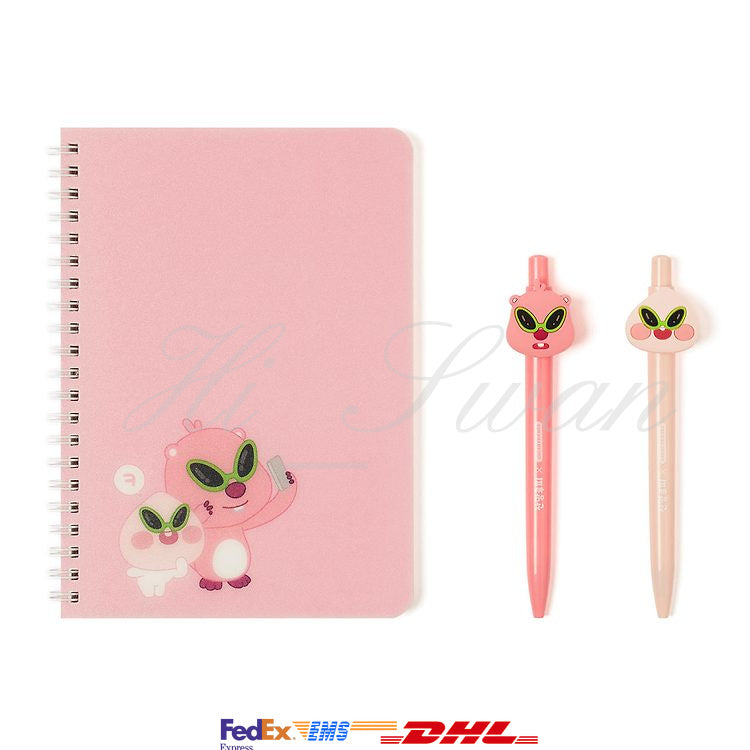 [KAKAO FRIENDS] Zanmang Loopy note/pen set Apeach OFFICIAL MD – HISWAN