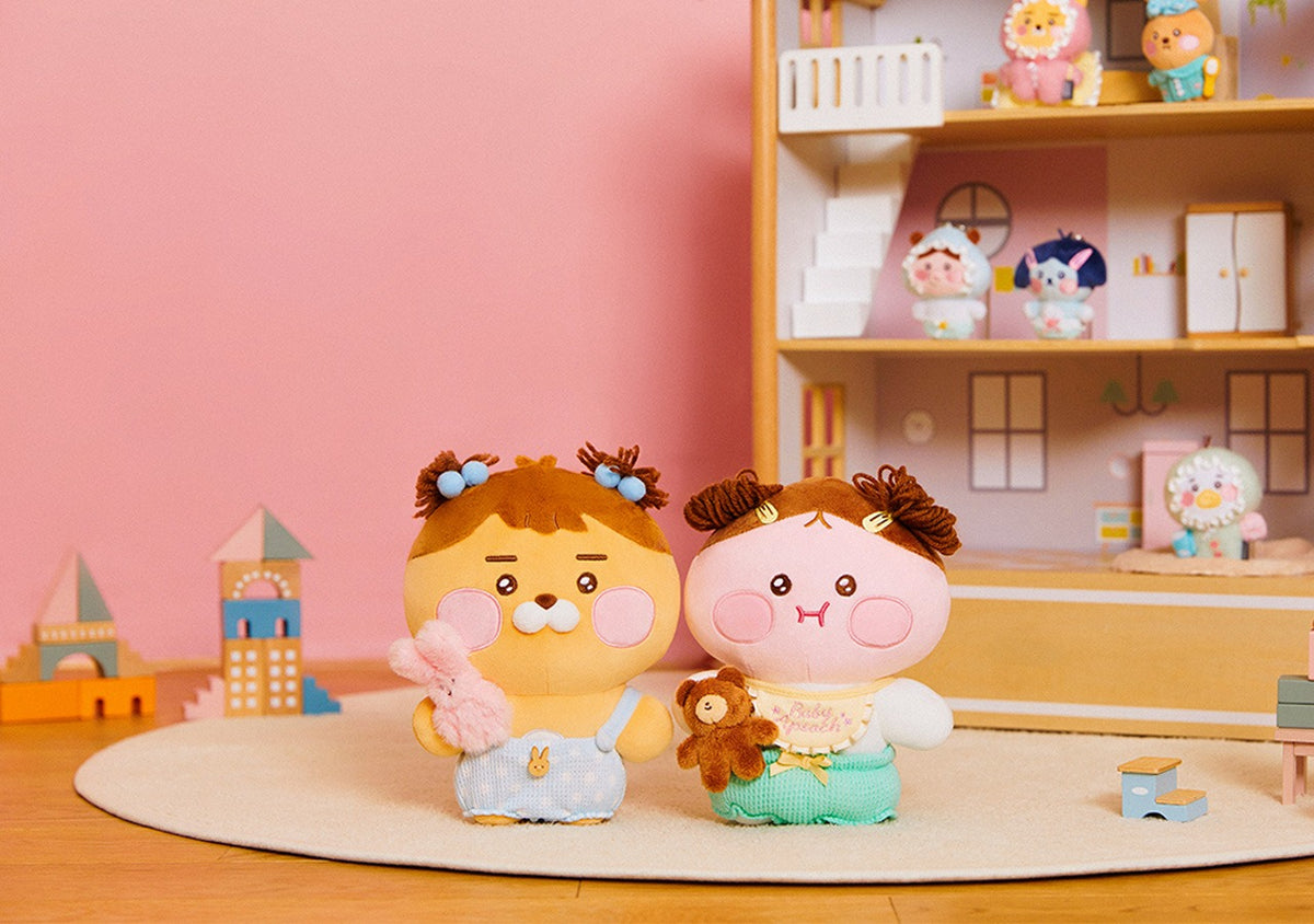 [KAKAO FRIENDS] Baby Dreaming Plush Doll Keychain (Ryan & Apeach) – HISWAN