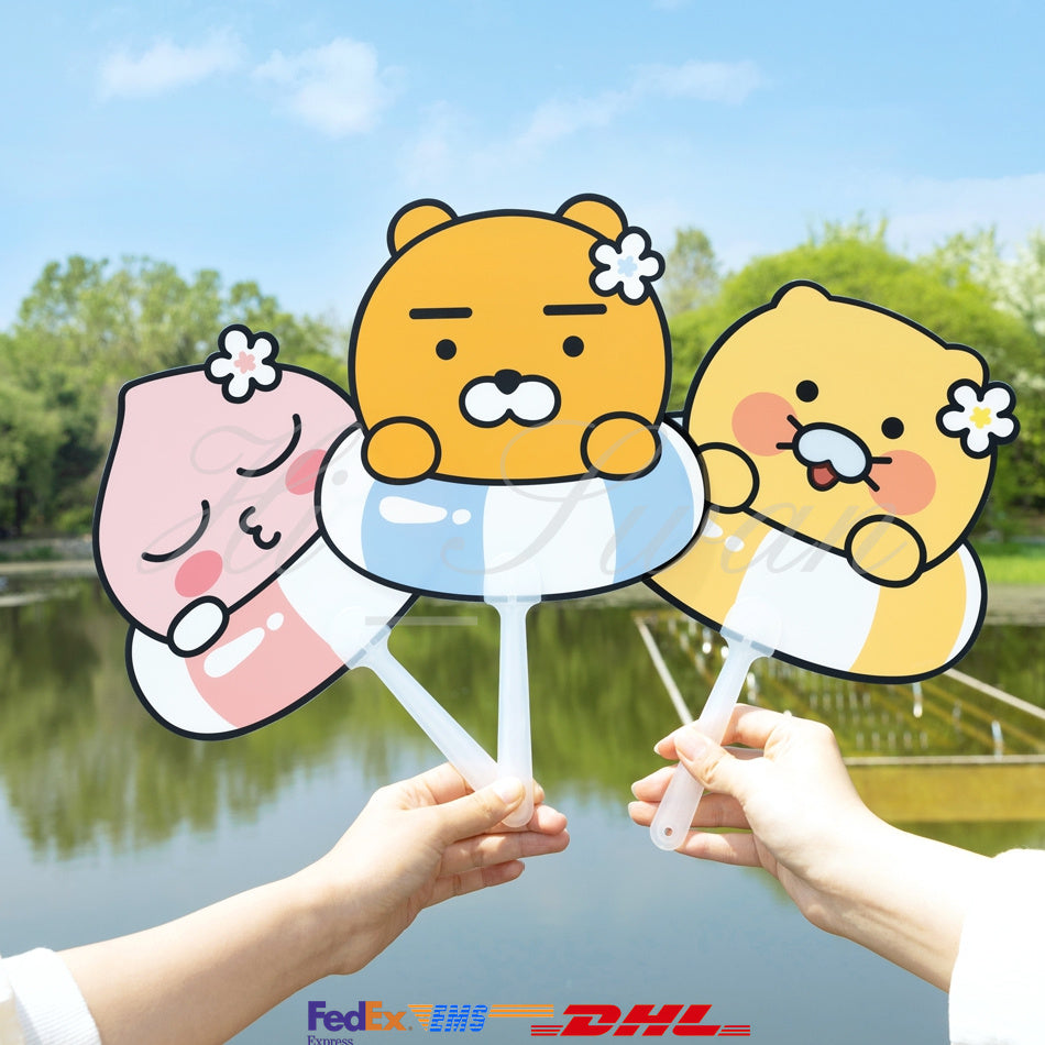 [KAKAO FRIENDS] PP Hand Fan - Ryan & Apeach & Choonsik OFFICIAL MD – HISWAN