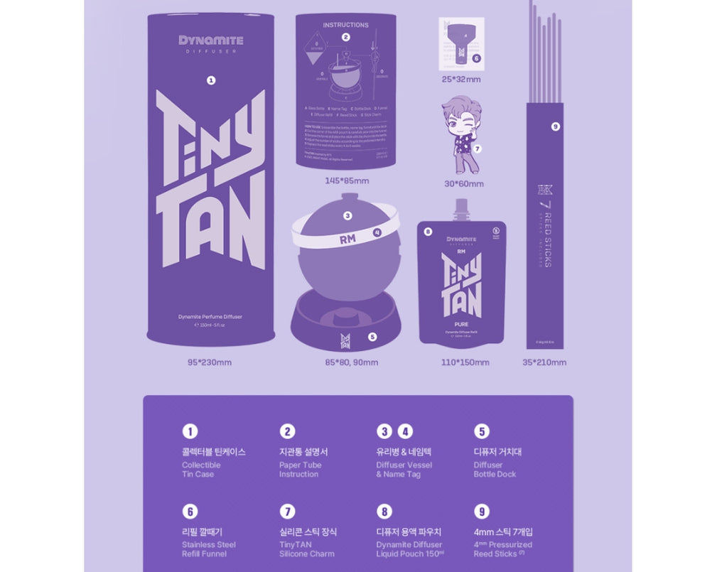 [BTS] - Bisla BTS TinyTan LICENSED PRODUCTS Dynamite Diffuser OFFICIAL – HISWAN