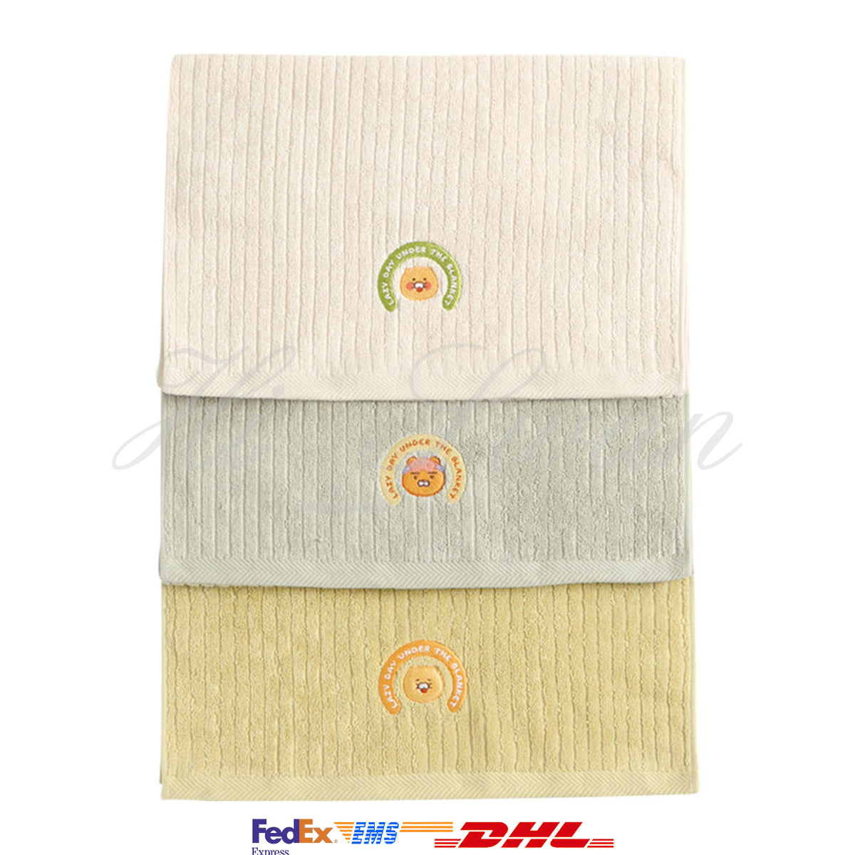 [KAKAO FRIENDS] Towel Set 3P - Choonsik Good Morning ver. OFFICIAL MD ...