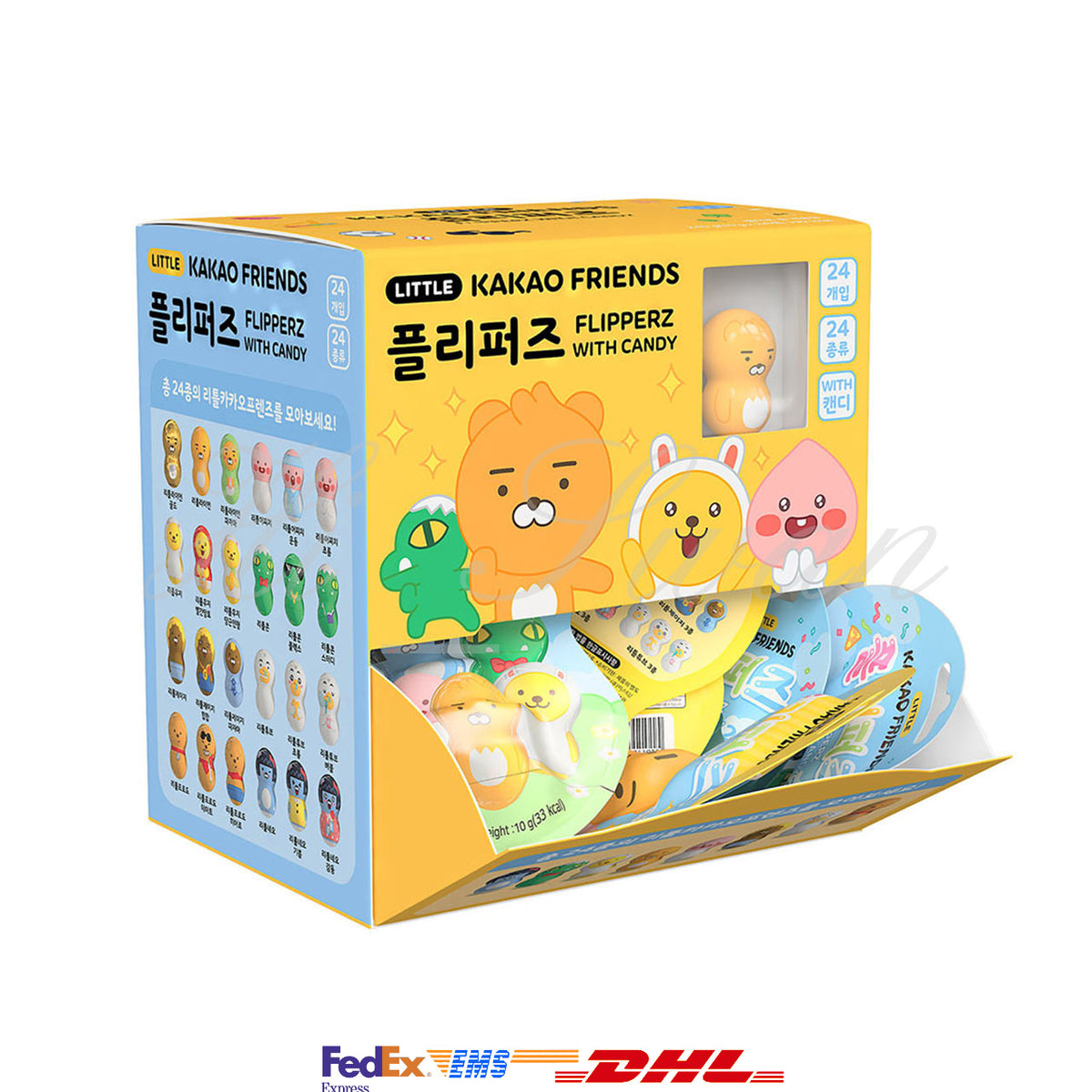 [KAKAO FRIENDS] LITTLE KAKAO FRIENDS FLIPPERZ WITH CANDY 1 BOX OFFICIA ...