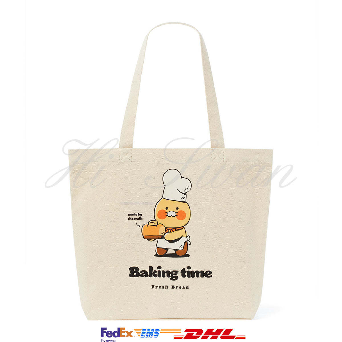 [KAKAO FRIENDS] Baking Time Choonsik Eco Bag OFFICIAL MD – HISWAN