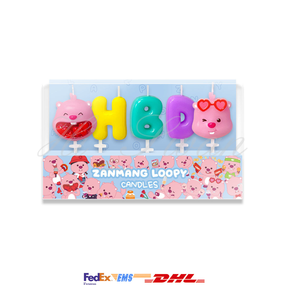 [KAKAO FRIENDS] Zanmang Loopy HBD Candles OFFICIAL MD – HISWAN