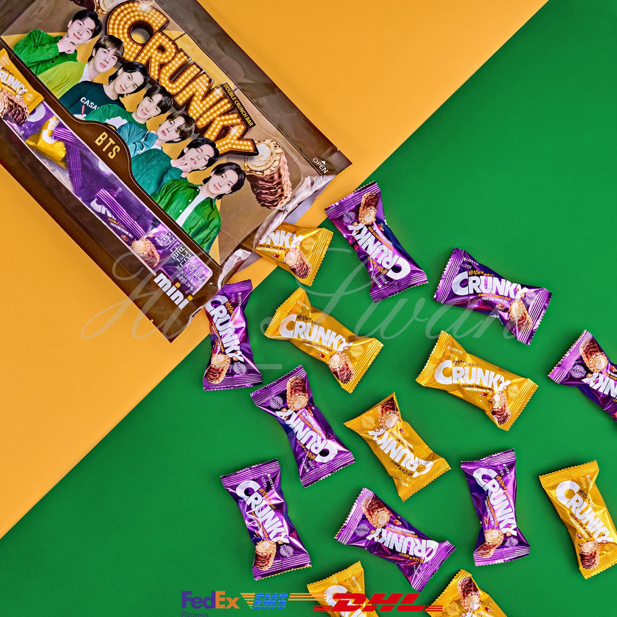 [BTS] BTS X CRUNKY DUBLE CRUNCH BAR MINI 513g OFFICIAL MD – HISWAN