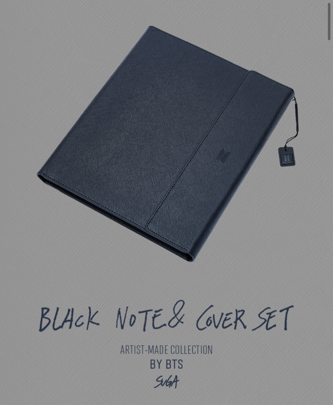 [BTS] - ARTIST-MADE COLLECTION BY BTS : SUGA BLACK NOTE & COVER SET OF ...