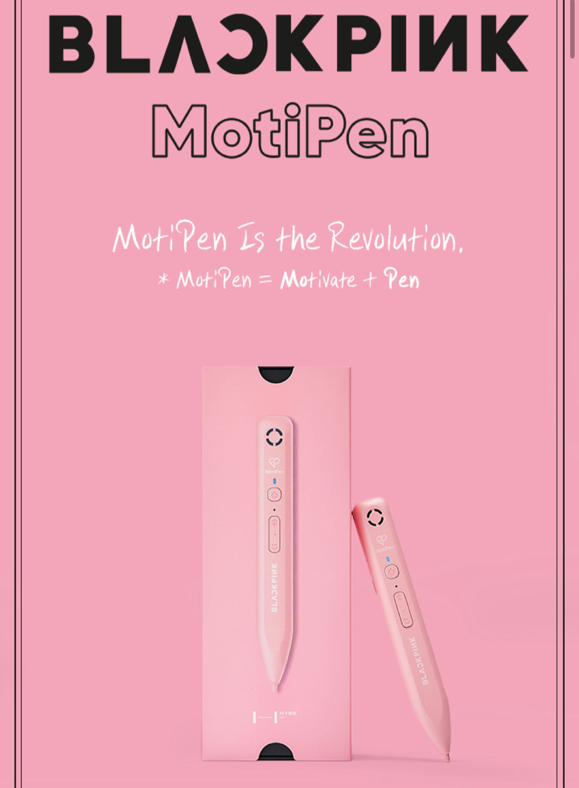 [BLACKPINK] - BLACKPINK IN YOUR KOREAN MOTIPEN OFFICIAL MD – HISWAN